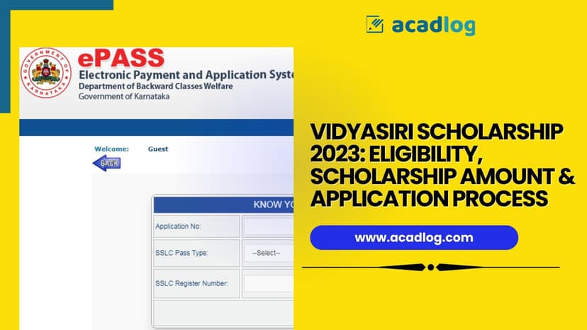Vidyasiri Scholarship 2023 Eligibility Scholarship Amount