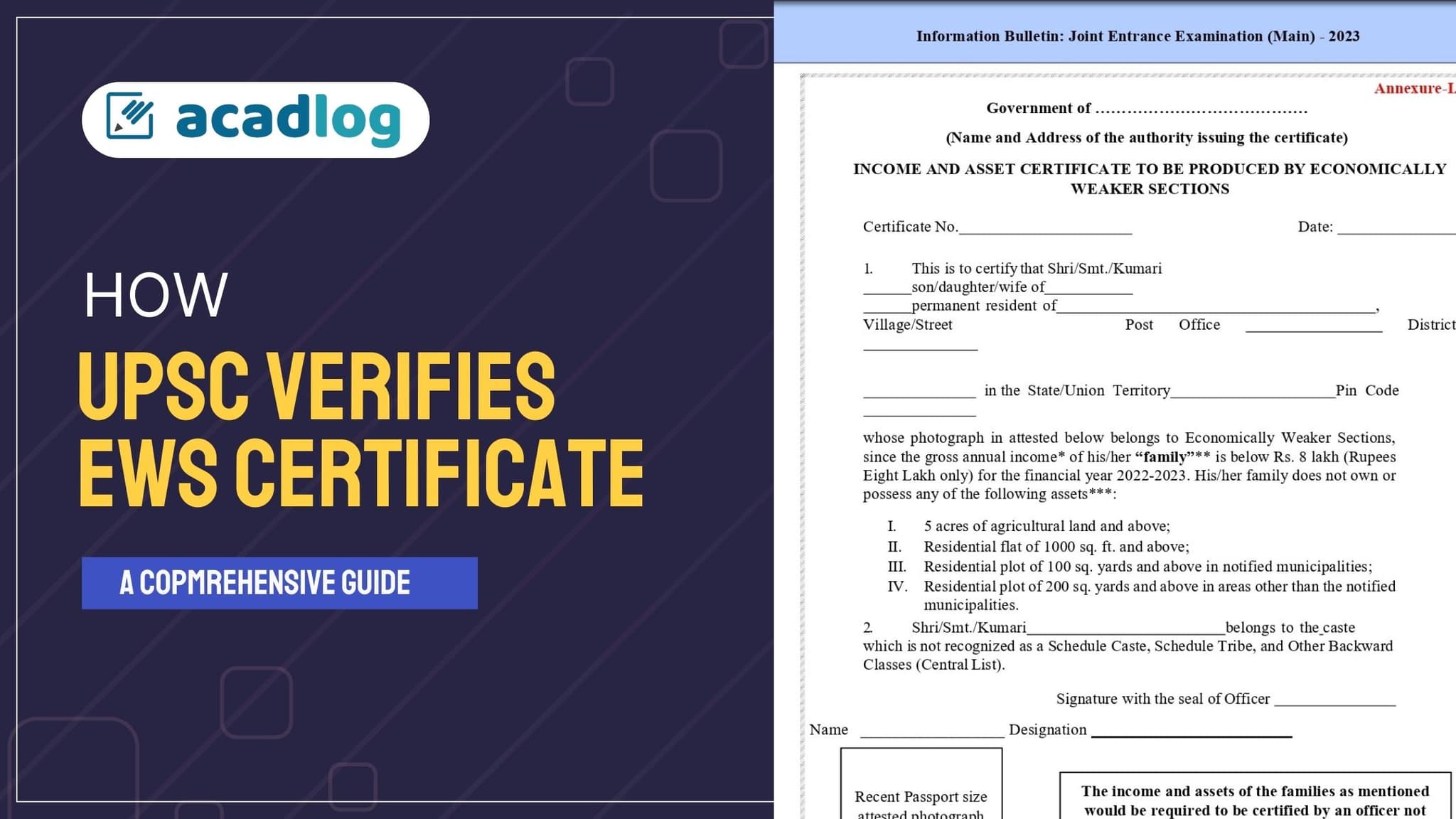 How UPSC Verify EWS Certificate: The Complete Process - Acadlog